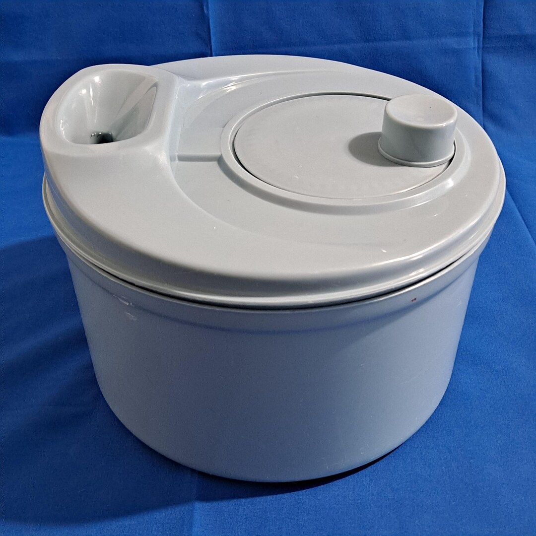 Vegetable SALAD SPINNER Blue Fruit Washer Lettuce Drainer Rinser Dryer ...