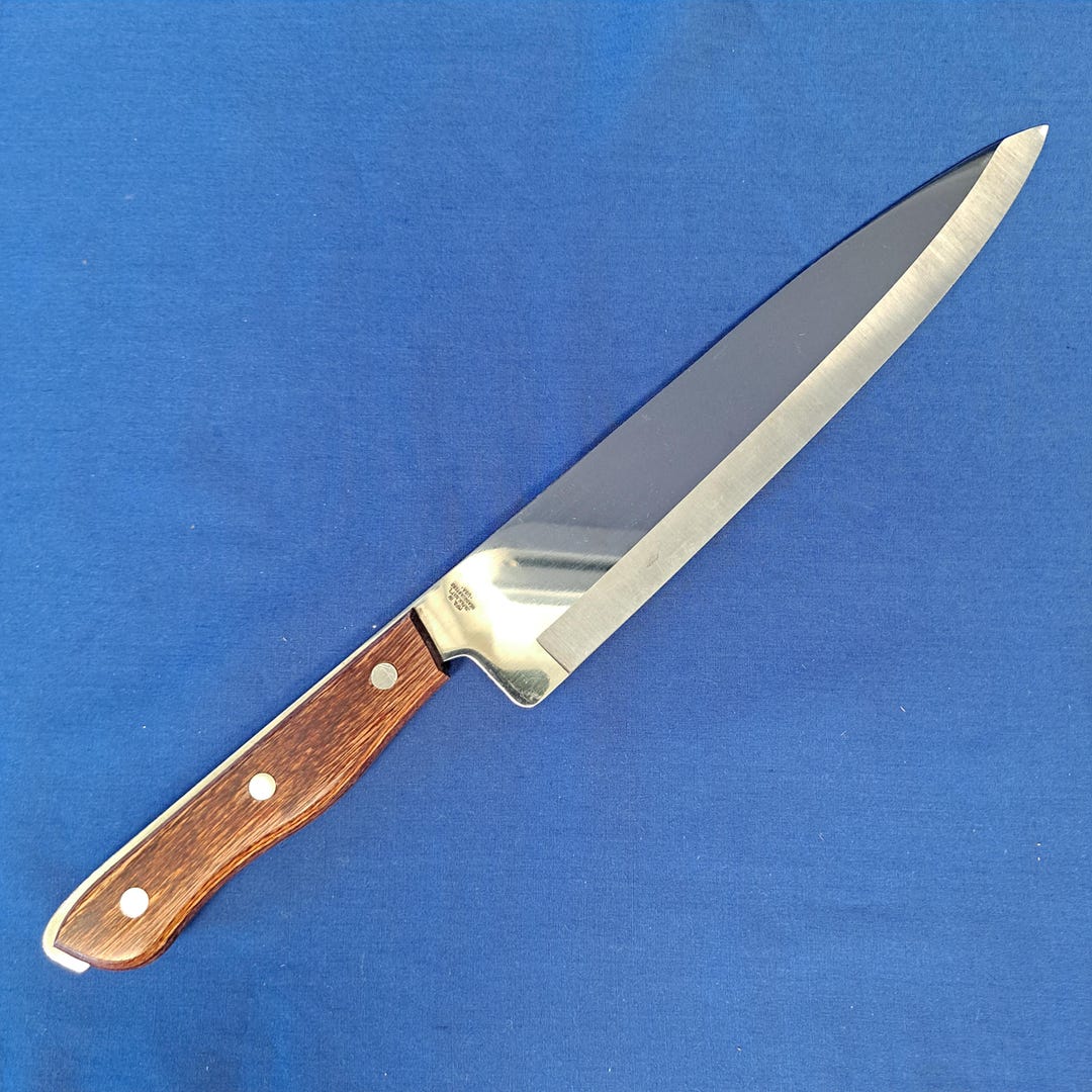 Vintage MAXUM STEEL Carving Chef KNIFE 9" Blade Precision Hallow Ground ...
