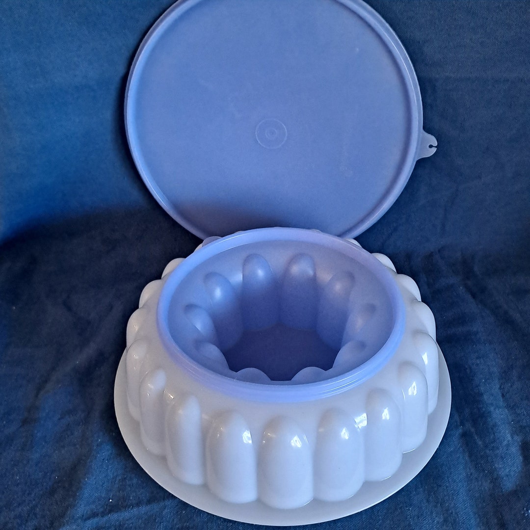 Vintage TUPPERWARE JEL-RING Jell-o Mold Ice #1202 Purple 3pc Gelatin ...