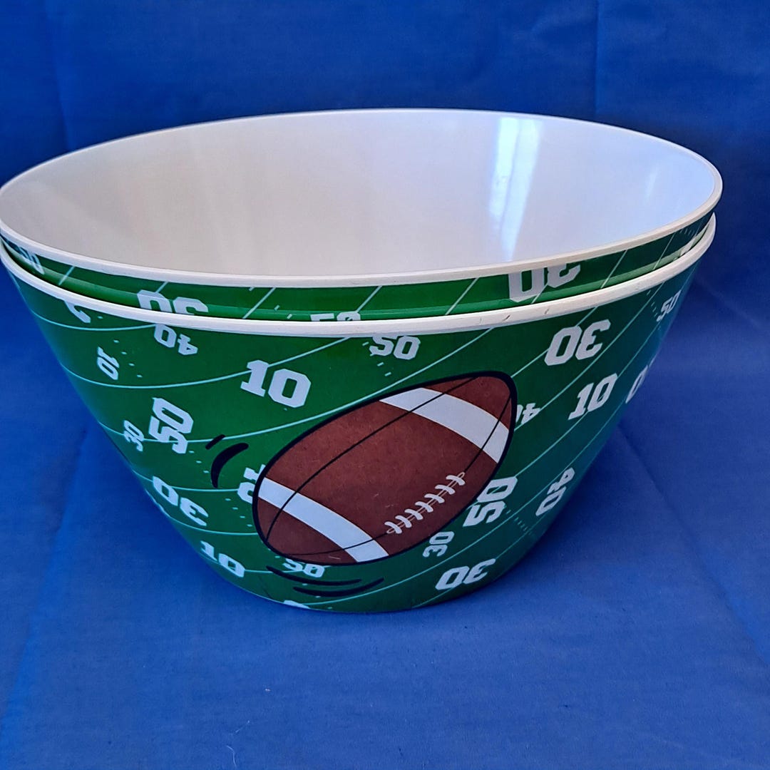 Set 2 Kane Home FOOTBALL Serving BOWLS Melamine Popcorn Snack Chips ...
