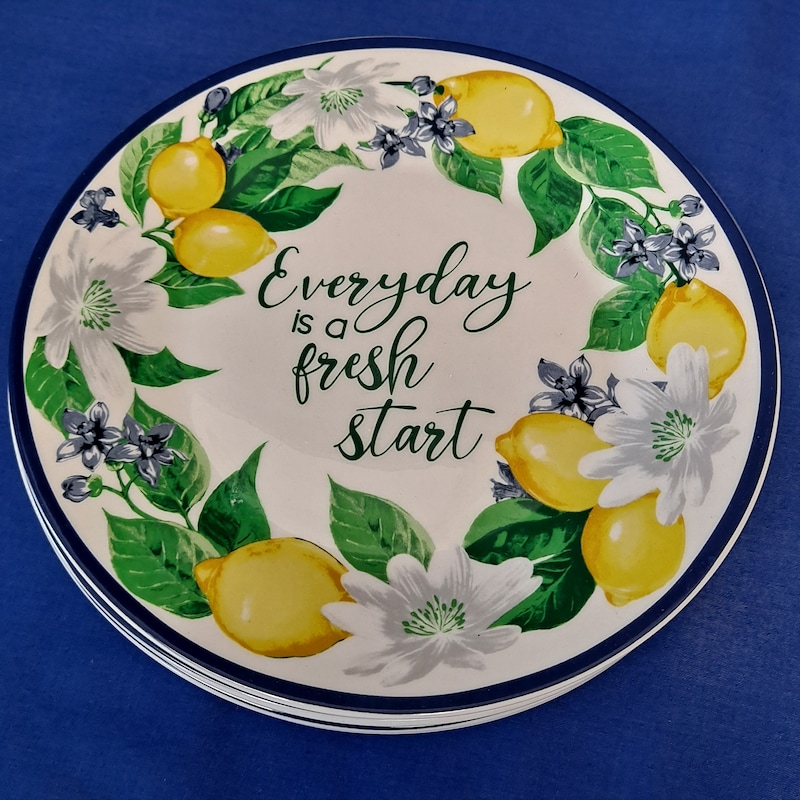 Ceramic Lemon Dinner Plates - Etsy