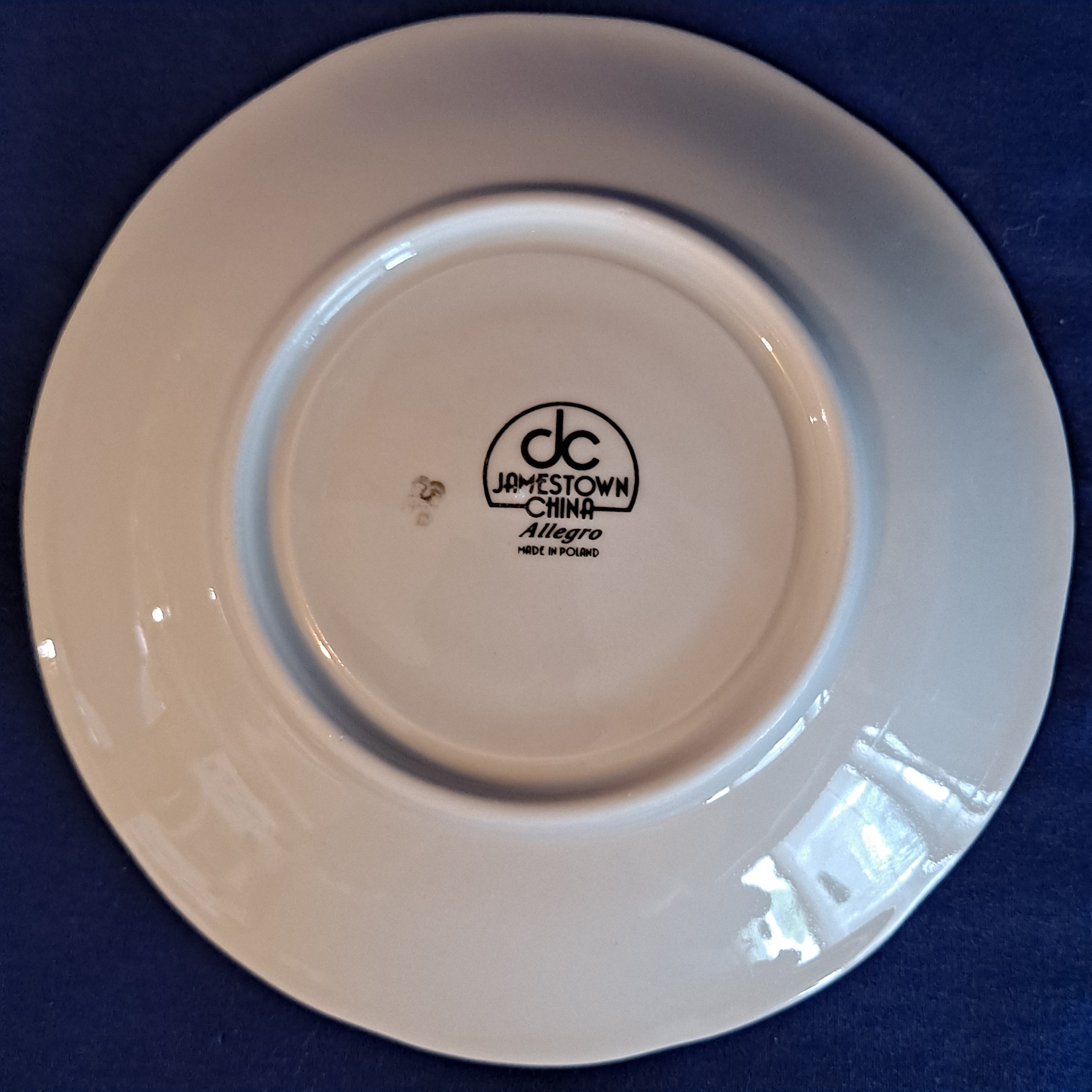Lot 4 Jamestown China ALLEGRO SAUCERS Bread Plate Gold Trim Swirl ...