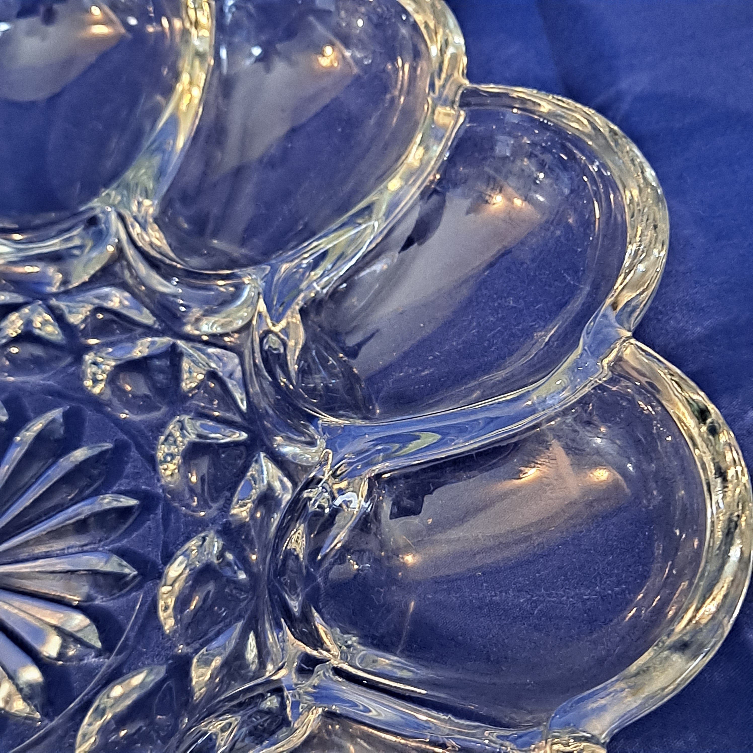 Vintage Anchor Hocking Fairfield Glass DEVILED EGG HOLDER Serving Dish ...