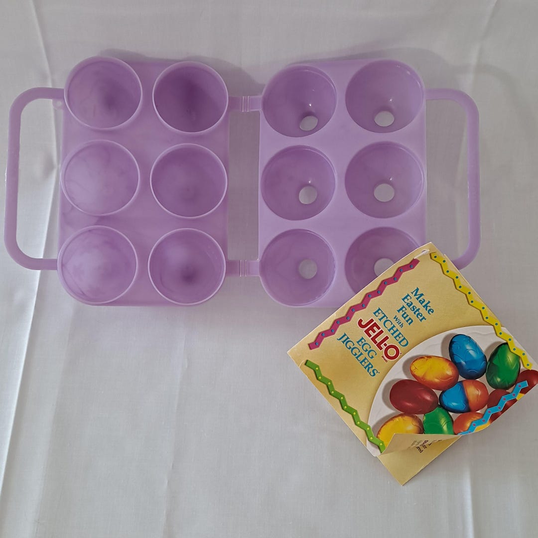 Jello Jigglers EASTER EGG MOLD Jell-o 6 Shaped Shots Embossed Candy ...