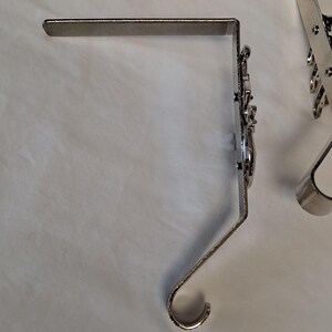 Lot 4 Metal Christmas STOCKING HOLDERS Clips Mantel Hanger Snowman Tree ...