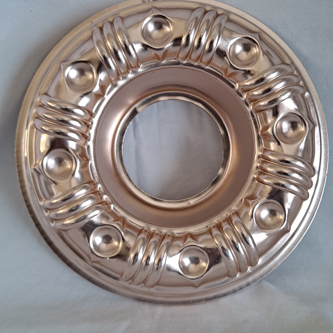 Vintage COPPER Colored RING MOLD Metal Jello Cake Baking Pan Fruit ...