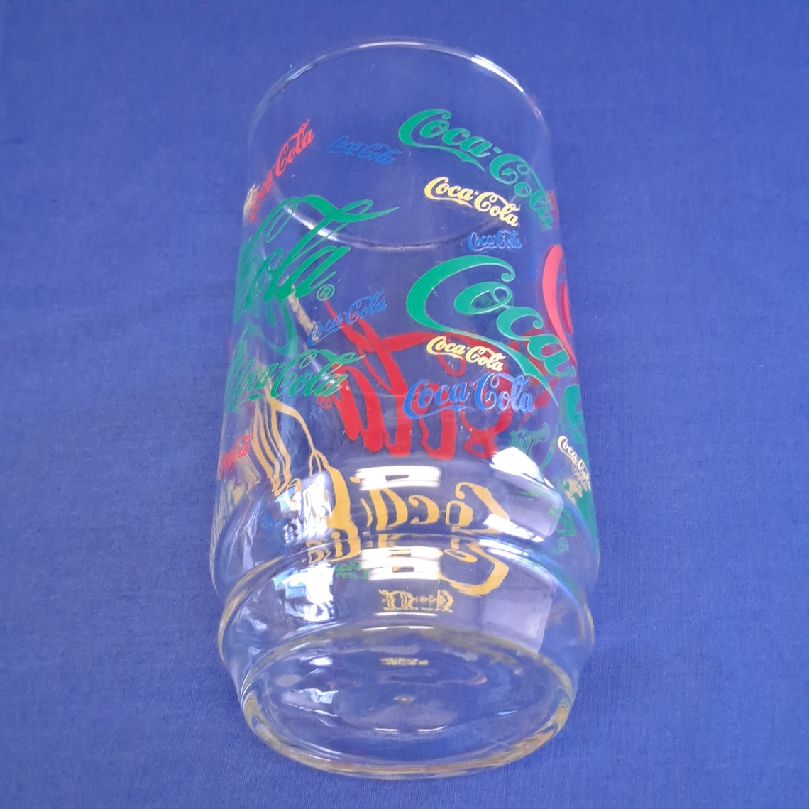 Coca Cola RAINBOW GLASS Coke Tumblers 16oz Cups Soda Indiana Glass - Etsy