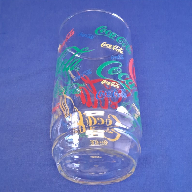 Coca Cola RAINBOW GLASS Coke Tumblers 16oz Cups Soda Indiana Glass - Etsy