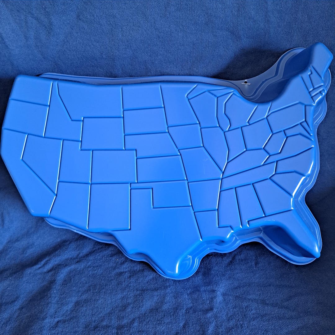 Vintage USA MAP Jell-o MOLD Big Jello Jiggler United States America ...