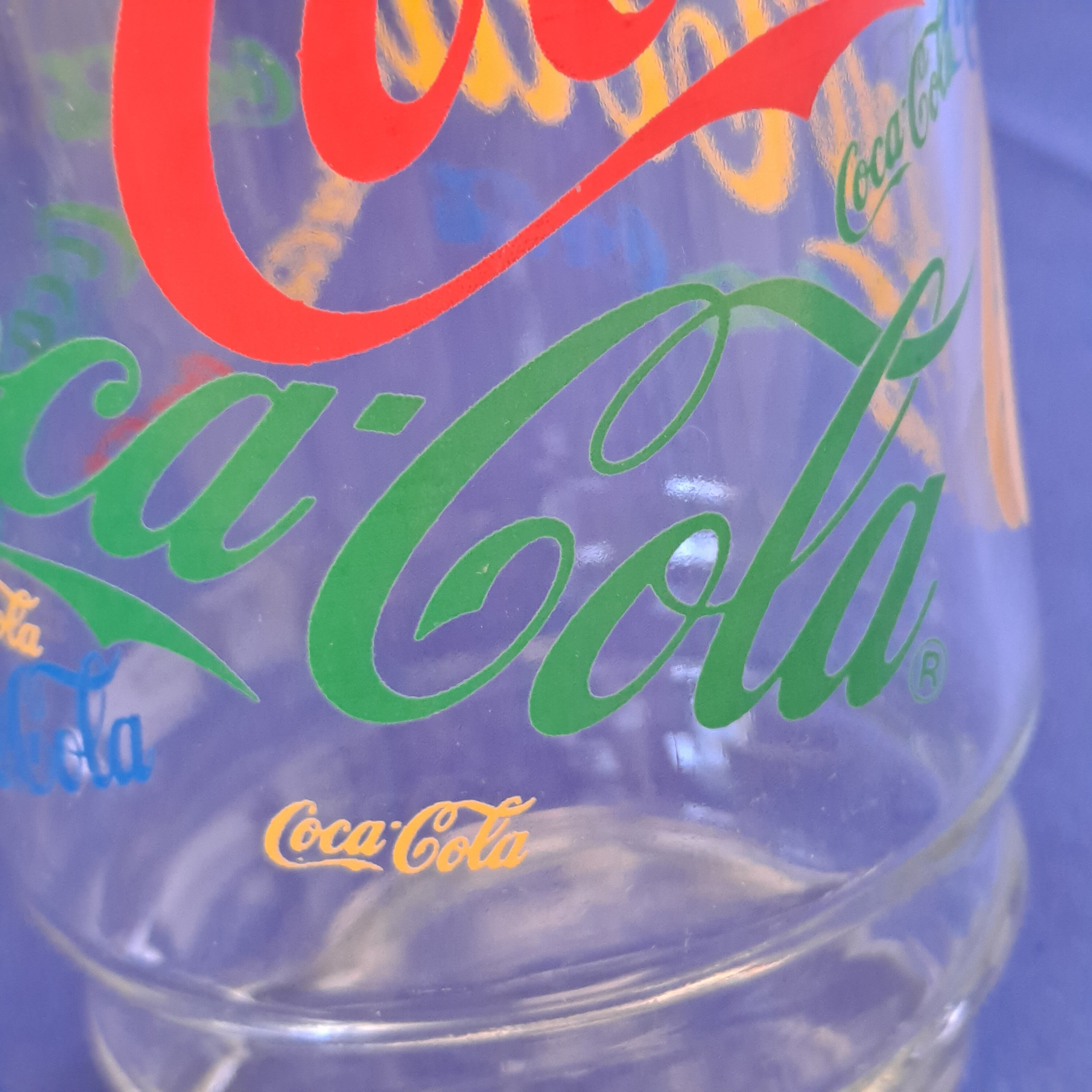 Coca Cola RAINBOW GLASS Coke Tumblers 16oz Cups Soda Indiana Glass - Etsy