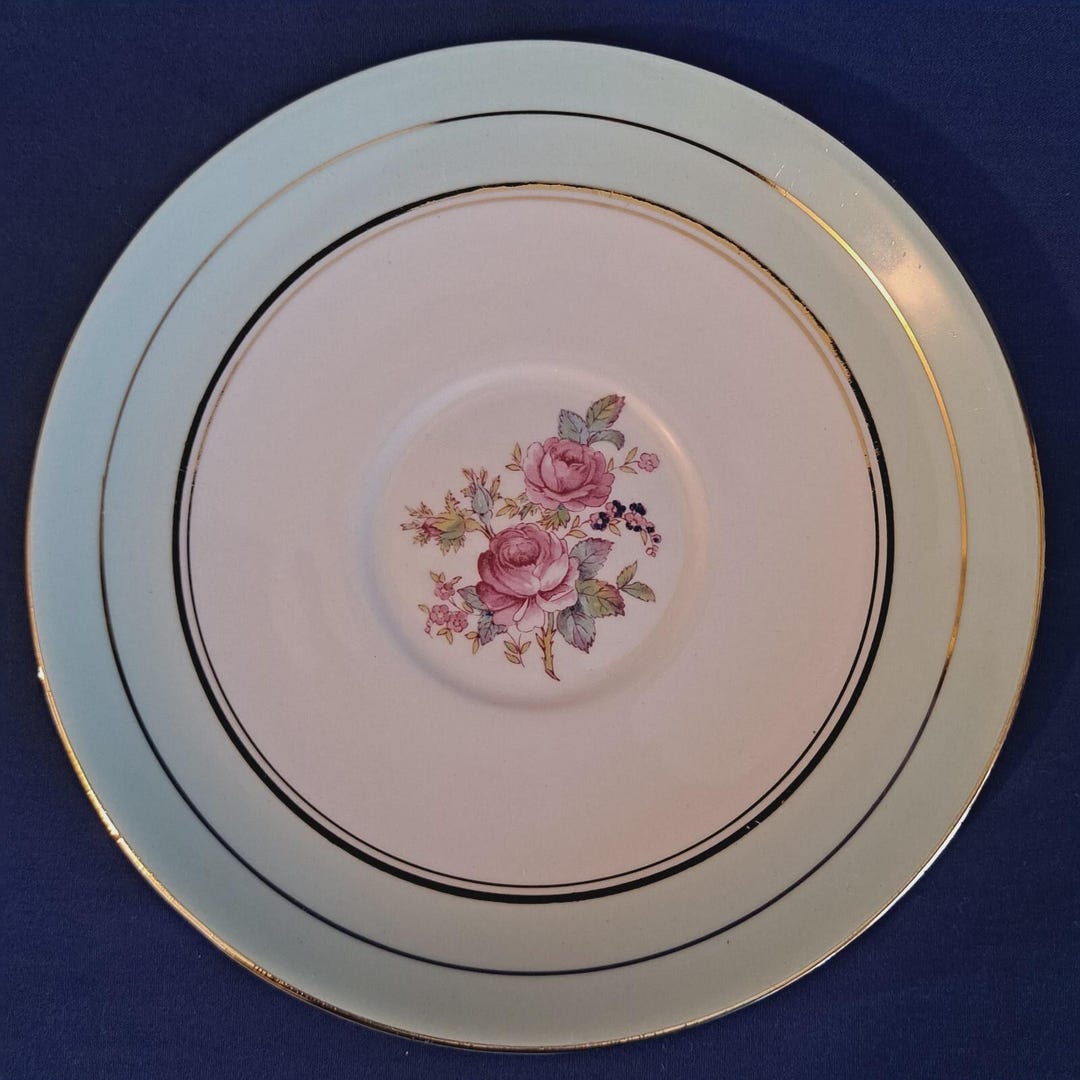 Vintage Pope Gosser Spring(with Floral Design) 6" SAUCER Dessert Plate ...