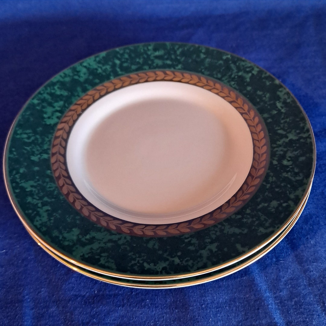 Lot 2 Retroneu Imperial Coll Fine China MALACHITE 488 SAUCERS Plate ...