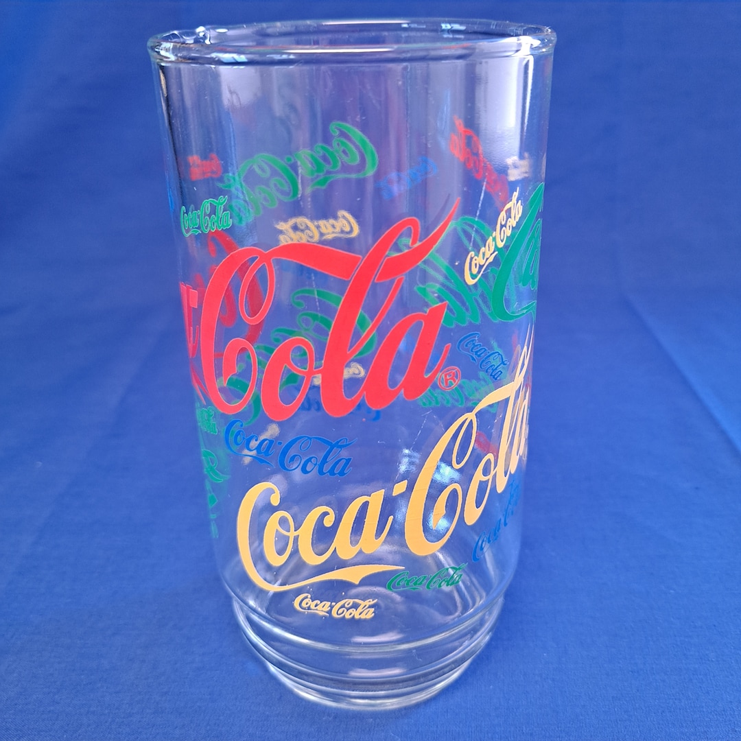 Coca Cola RAINBOW GLASS Coke Tumblers 16oz Cups Soda Indiana Glass - Etsy