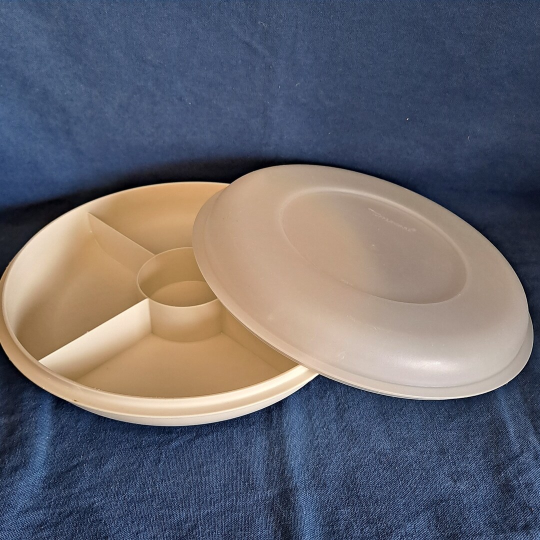 Vintage TUPPERWARE DIVIDED Server TRAY 1708 Serving Center Vegetable ...