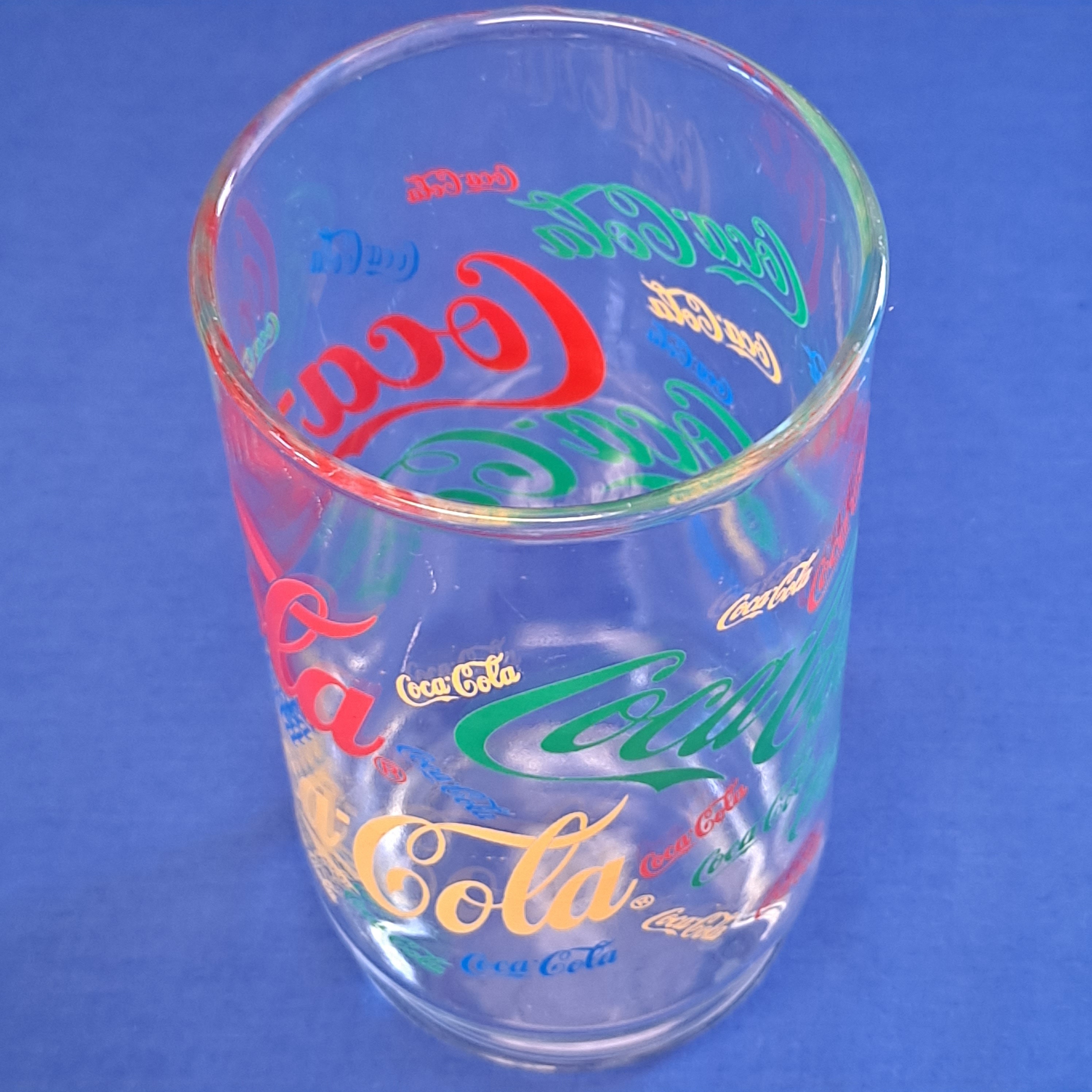 Coca Cola RAINBOW GLASS Coke Tumblers 16oz Cups Soda Indiana Glass - Etsy