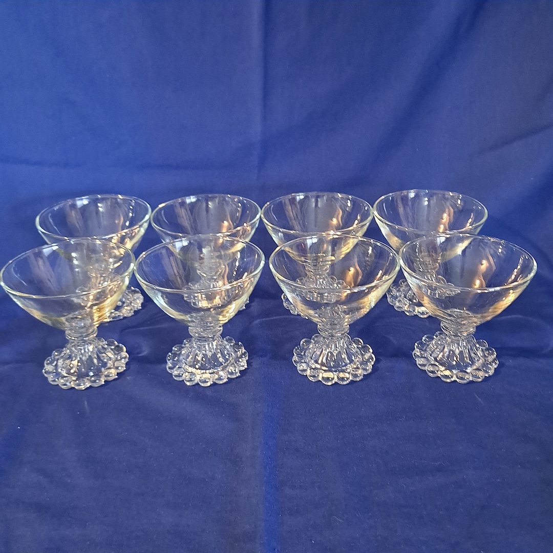Vintage 8 Anchor Hocking BOOPIE GLASSES 3 1/2" Juice Candlewick Berwick ...