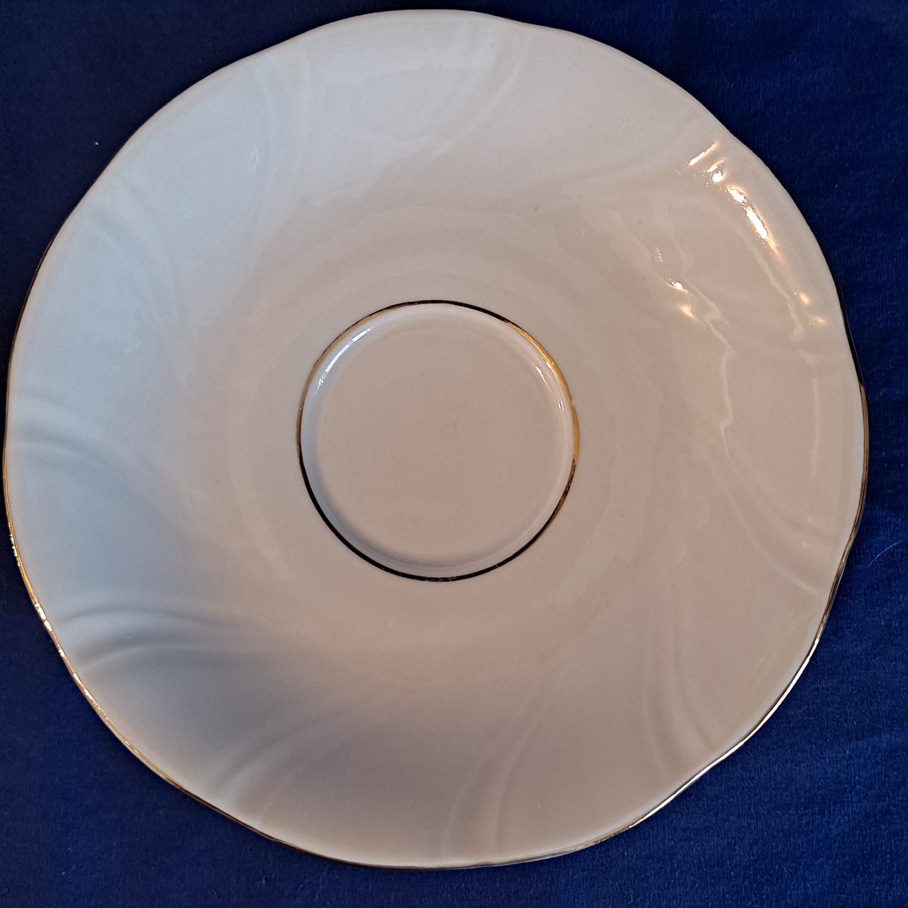 Lot 4 Jamestown China ALLEGRO SAUCERS Bread Plate Gold Trim Swirl ...