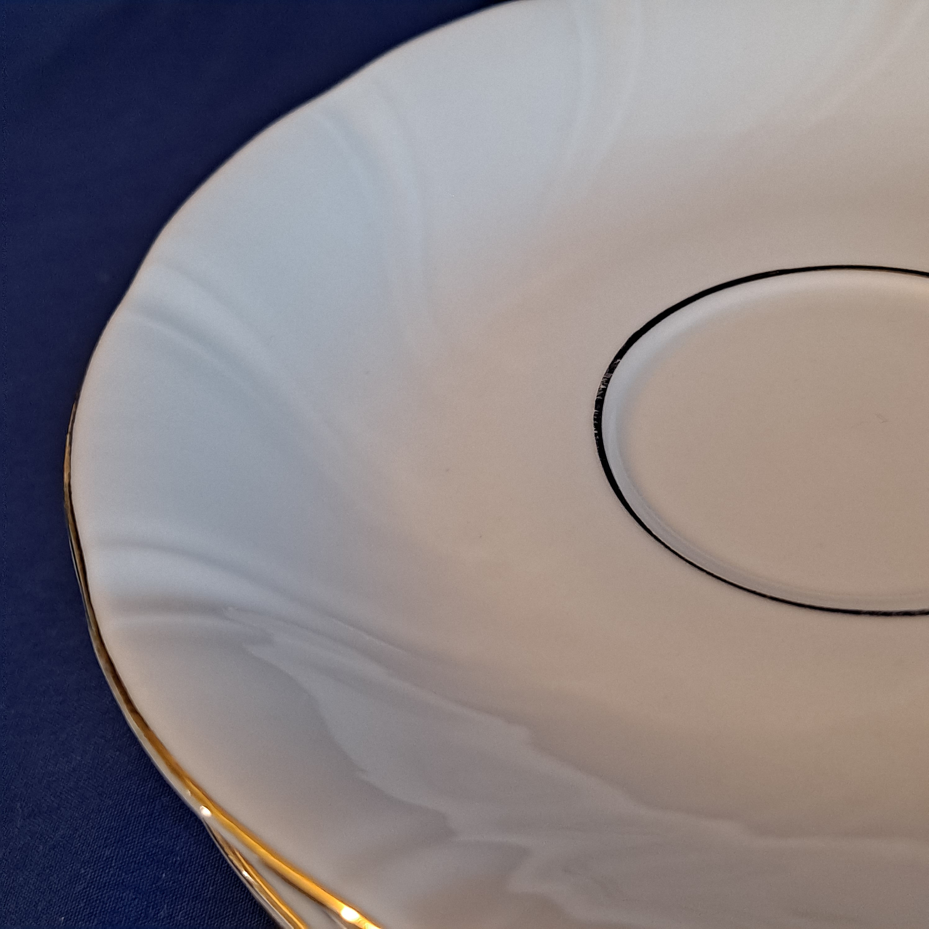 Lot 4 Jamestown China ALLEGRO SAUCERS Bread Plate Gold Trim Swirl ...