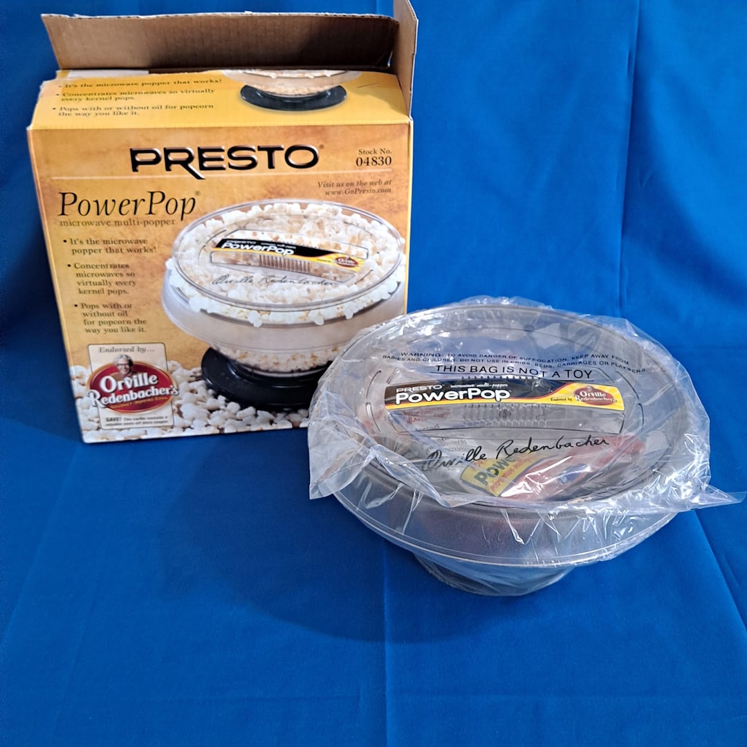 Vintage New PRESTO POWER POP Microwave Multi Popcorn Popper Powerpop - Etsy