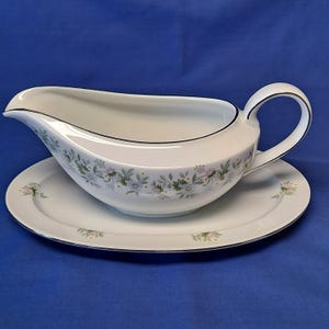 Vintage Taihei China SPRINGTAIME GRAVY BOAT & Underplate Serving Bowl ...