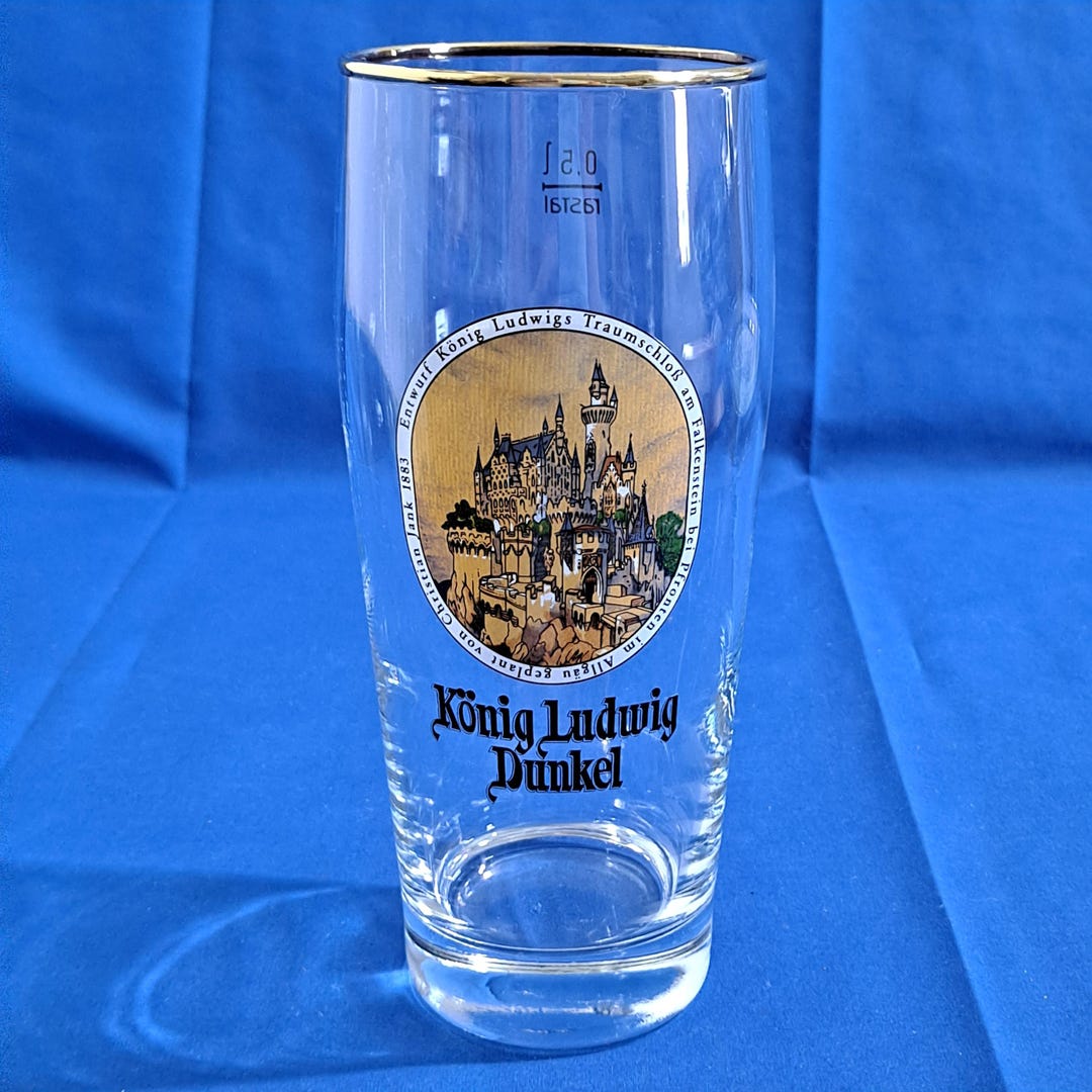 KONIG LUDWIG DUNKEL 0.5L Pilsner Beer Glasses Barware Drink Bar German ...