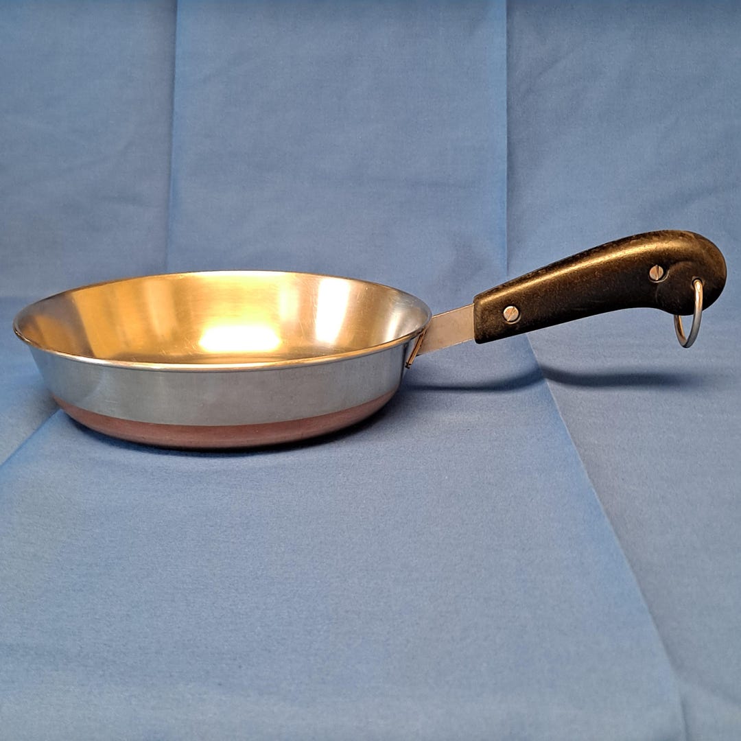 Vintage REVERE WARE 7 SKILLET Copper Bottom Frying Pan 1801 Cooking ...