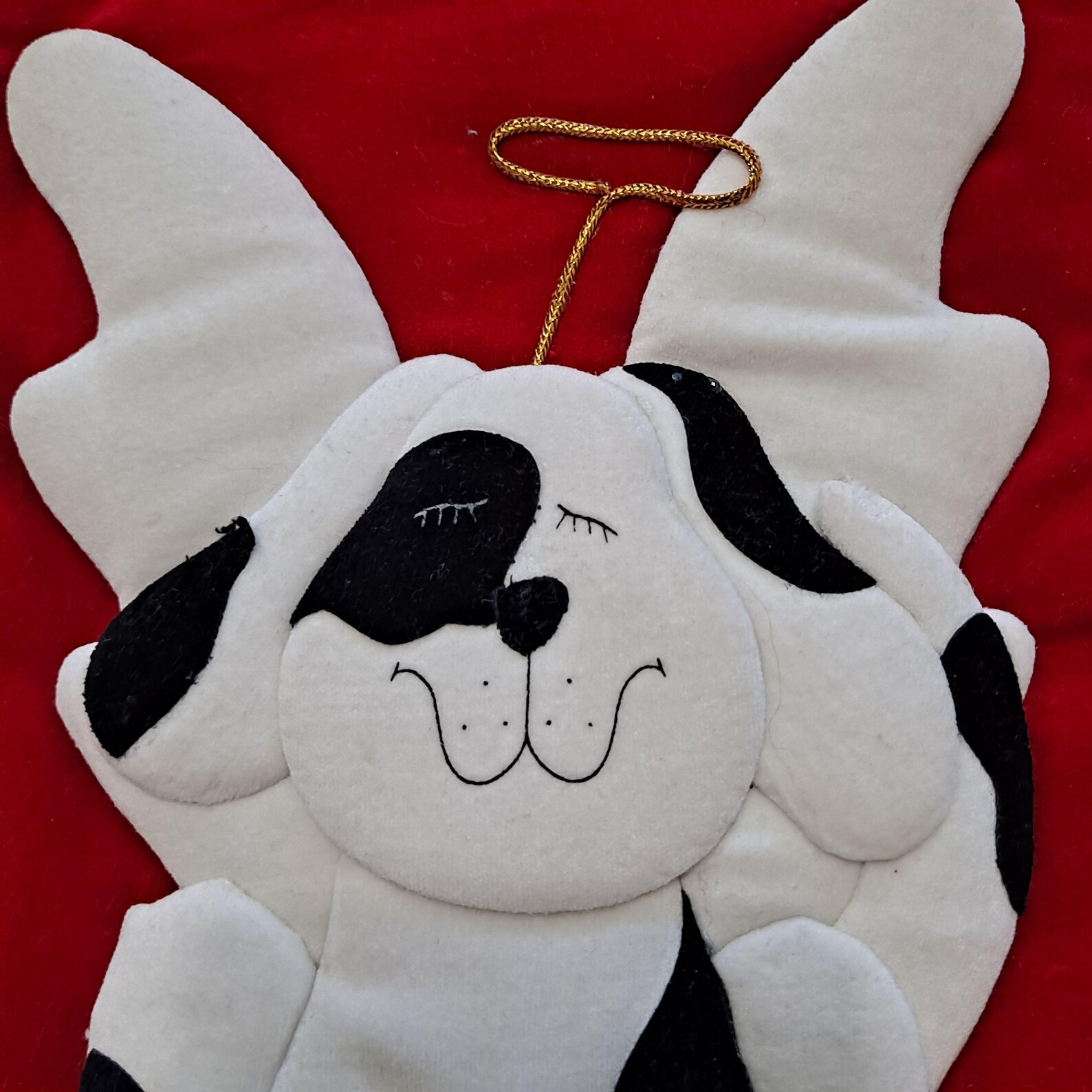 2002 Prima Creations DOG Felt CHRISTMAS STOCKING Puppy Plush 18" Angel ...