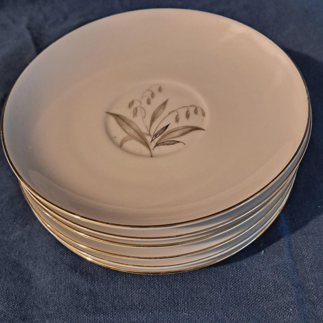 Vintage Set 6 Kaysons GOLDEN RHAPSODY 5 3/4" SAUCERS Plate Fine ...