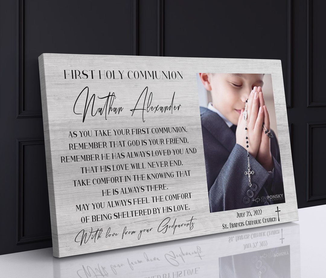 First Communion Gift BOY Personalized First Communion Gift for - Etsy