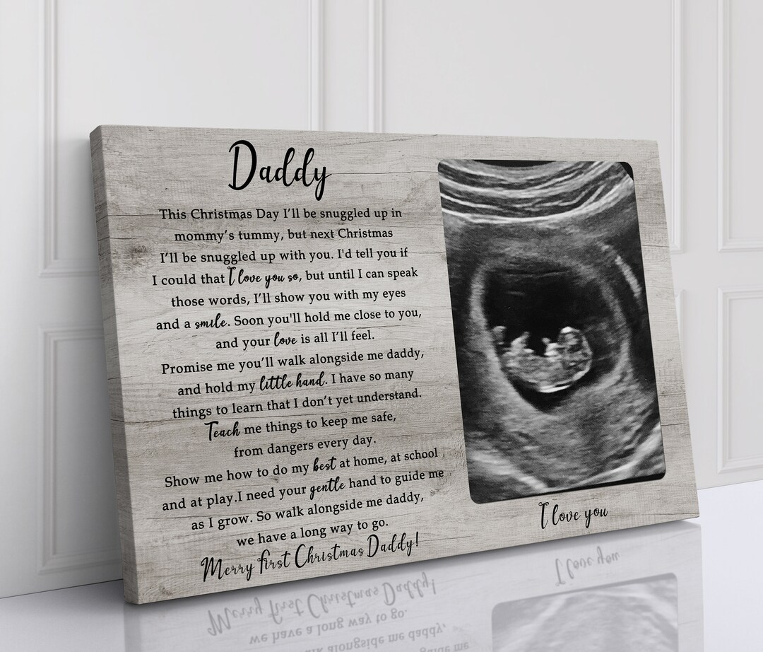 Personalized Ultrasound Photo Canvas, First Time Dad Christmas Gift - Etsy