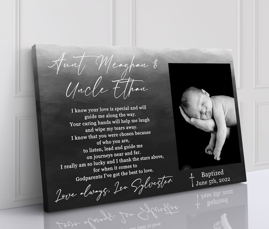 Personalized GODPARENTS Gift From Godchild Baptism Gift for Godparents ...