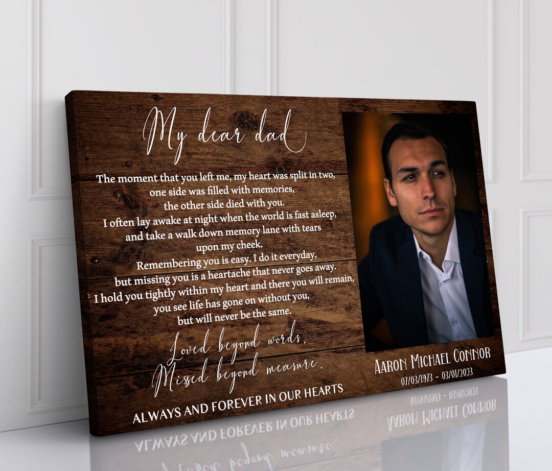 Loss of Father Gift DAD MEMORIAL GIFT Personalized Sympathy Gift Loss ...