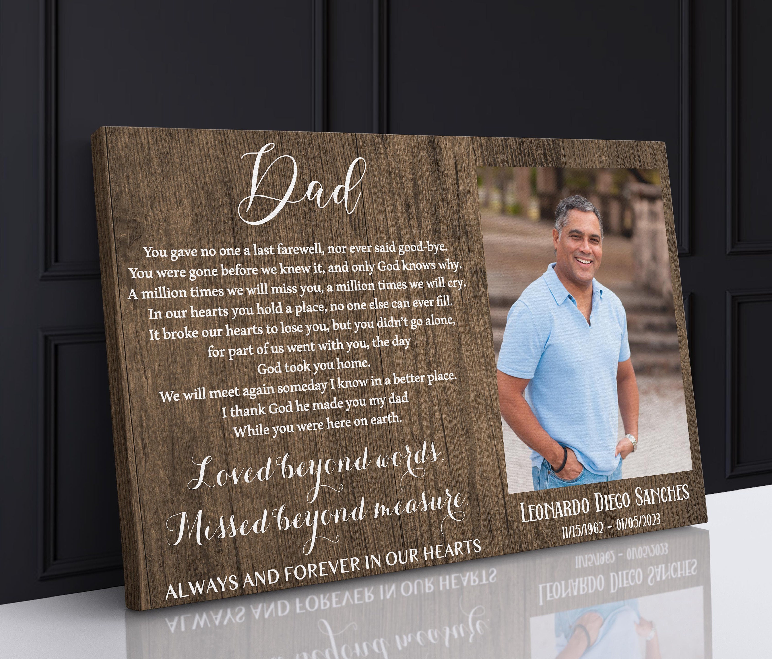 Loss of Father Gift Memorial Frame Sympathy Gift Father - Etsy Canada