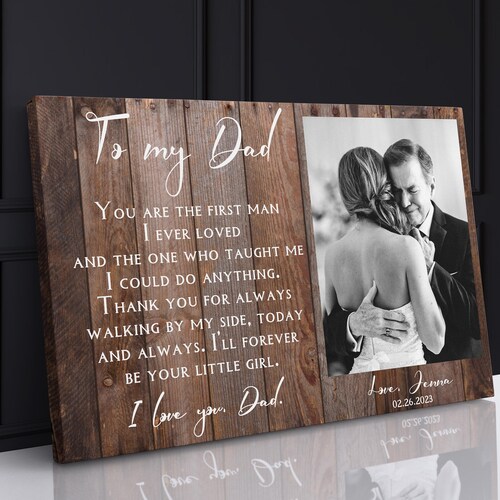 Dad Wedding Gift Picture Frame Personalized / Father of the - Etsy