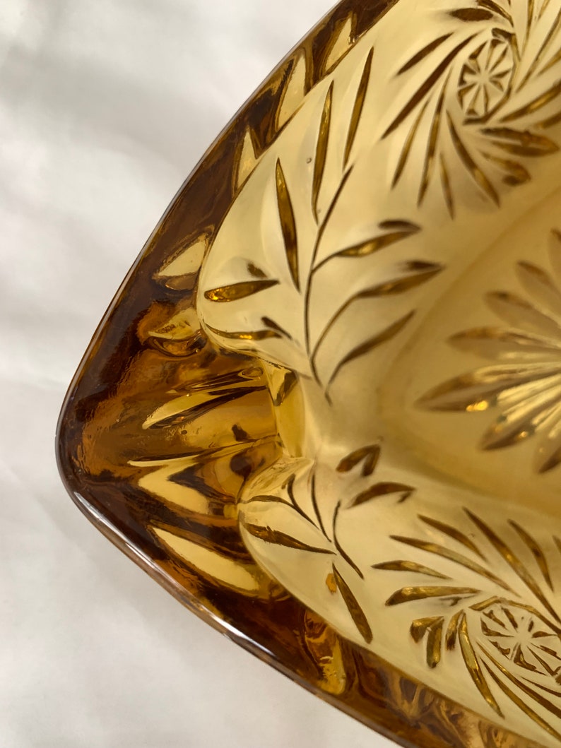 Mid Century Hazel Atlas Amber Glass Triangular Ashtray - Etsy