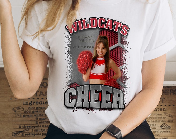 Custom Cheerleading Photo T-shirt for Family and Friends Personalized ...