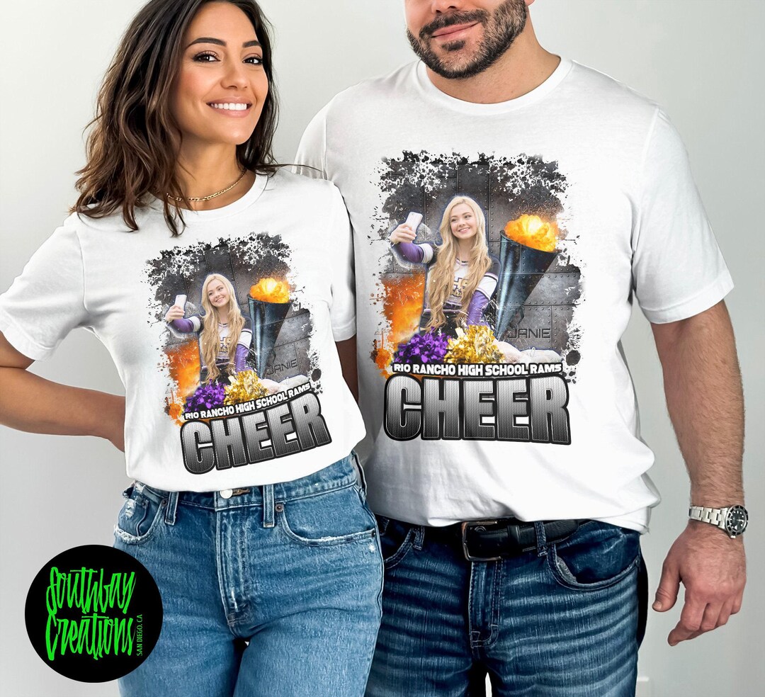 Custom Cheerleading Photo T-shirt for Family and Friends - Personalized ...