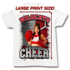 Custom Cheerleader Photo T-shirt Personalized for Family & Fans Senior ...