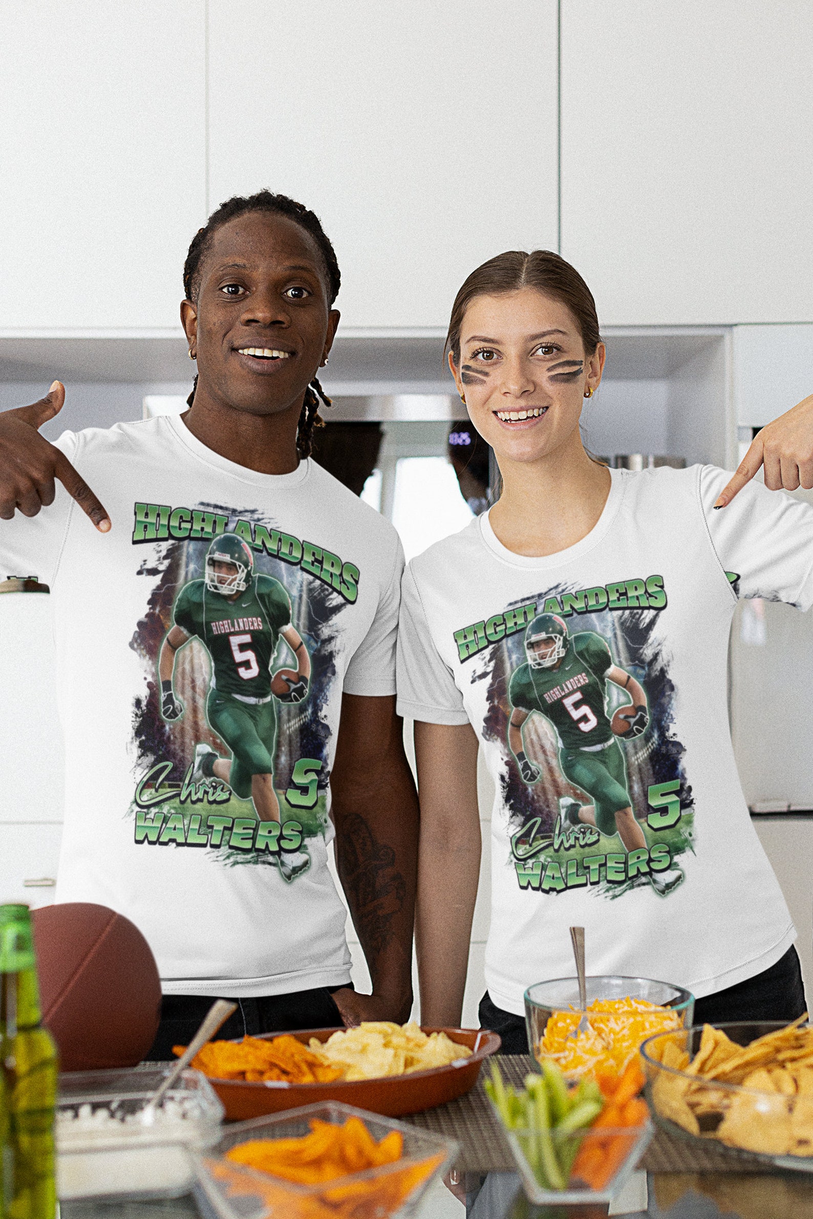 Personalized Football Picture T-shirt for Game Day Custom - Etsy