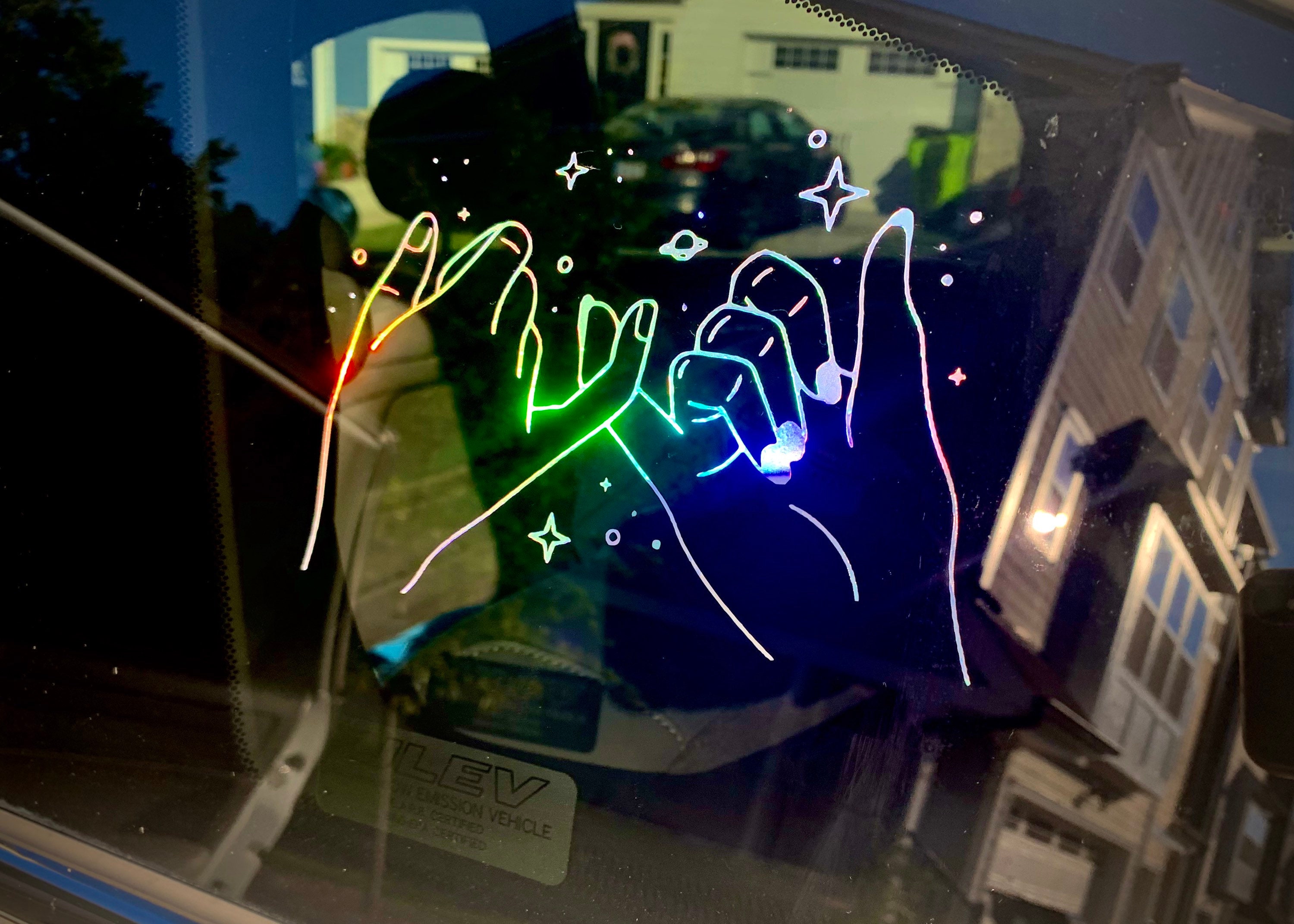 Hands Outline Tattoo Decal Sticker - Etsy