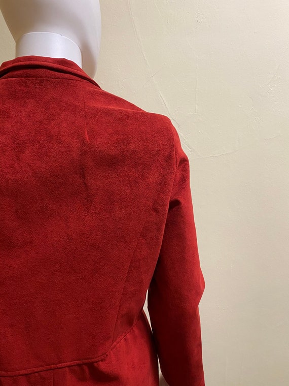 Vintage 1970's Red Ultrasuede Button Down Dress | Jan… - Gem
