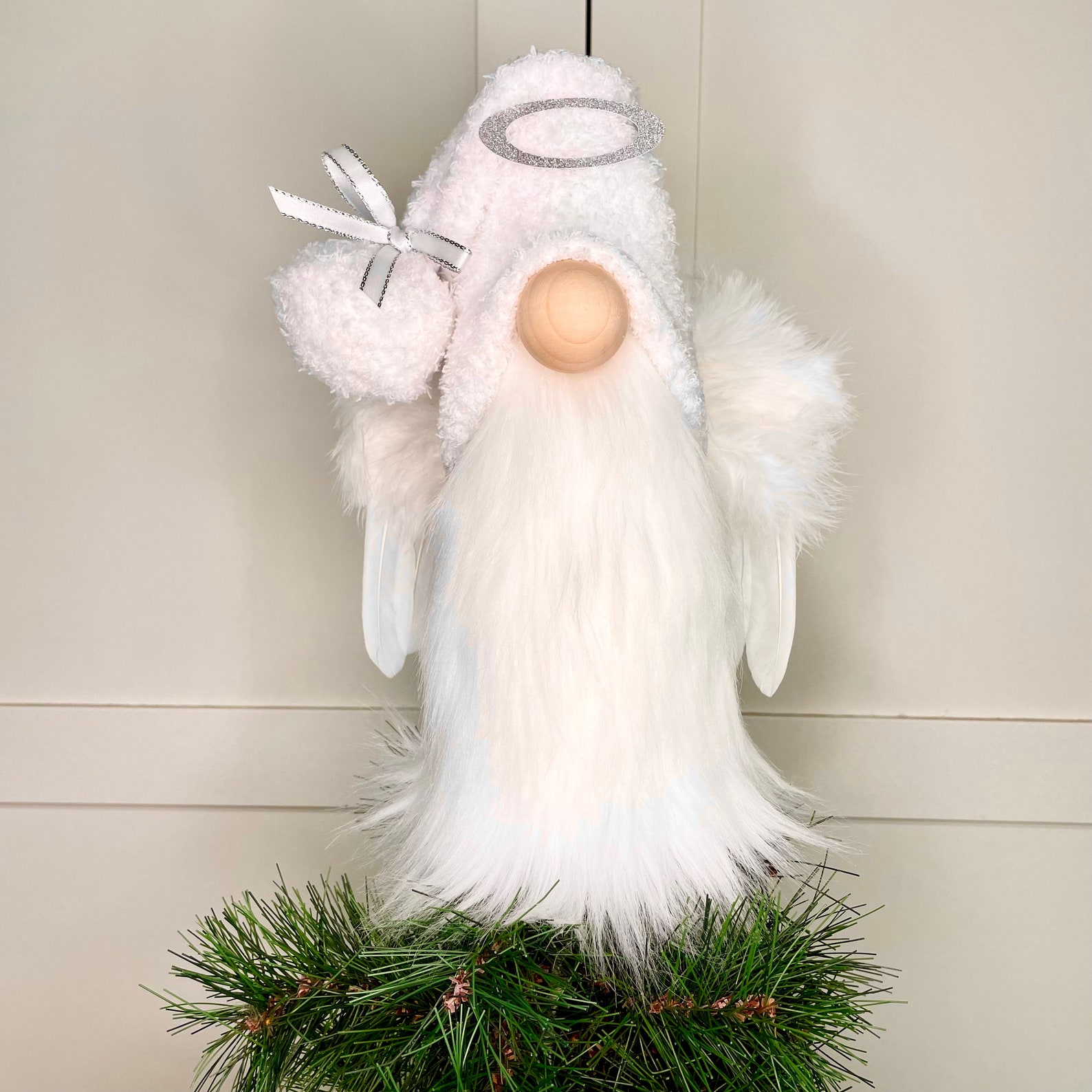 Angel Gnome Tree Topper Memorial Gnome Holiday Gnome - Etsy