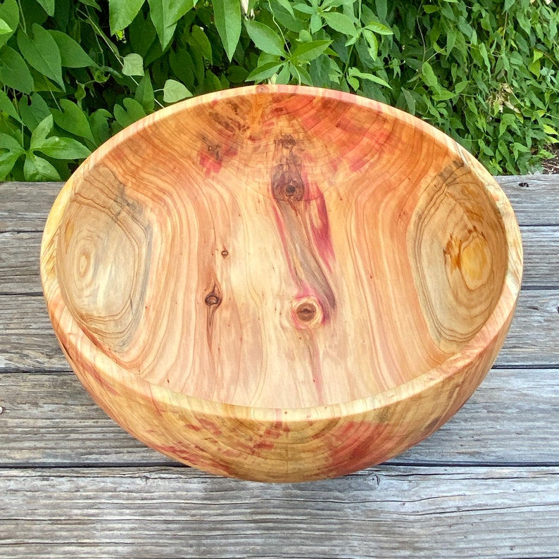Hand Turned Large Wooden Warped Rim Bowl, Box Elder 15 X 5 3/4, Wood ...