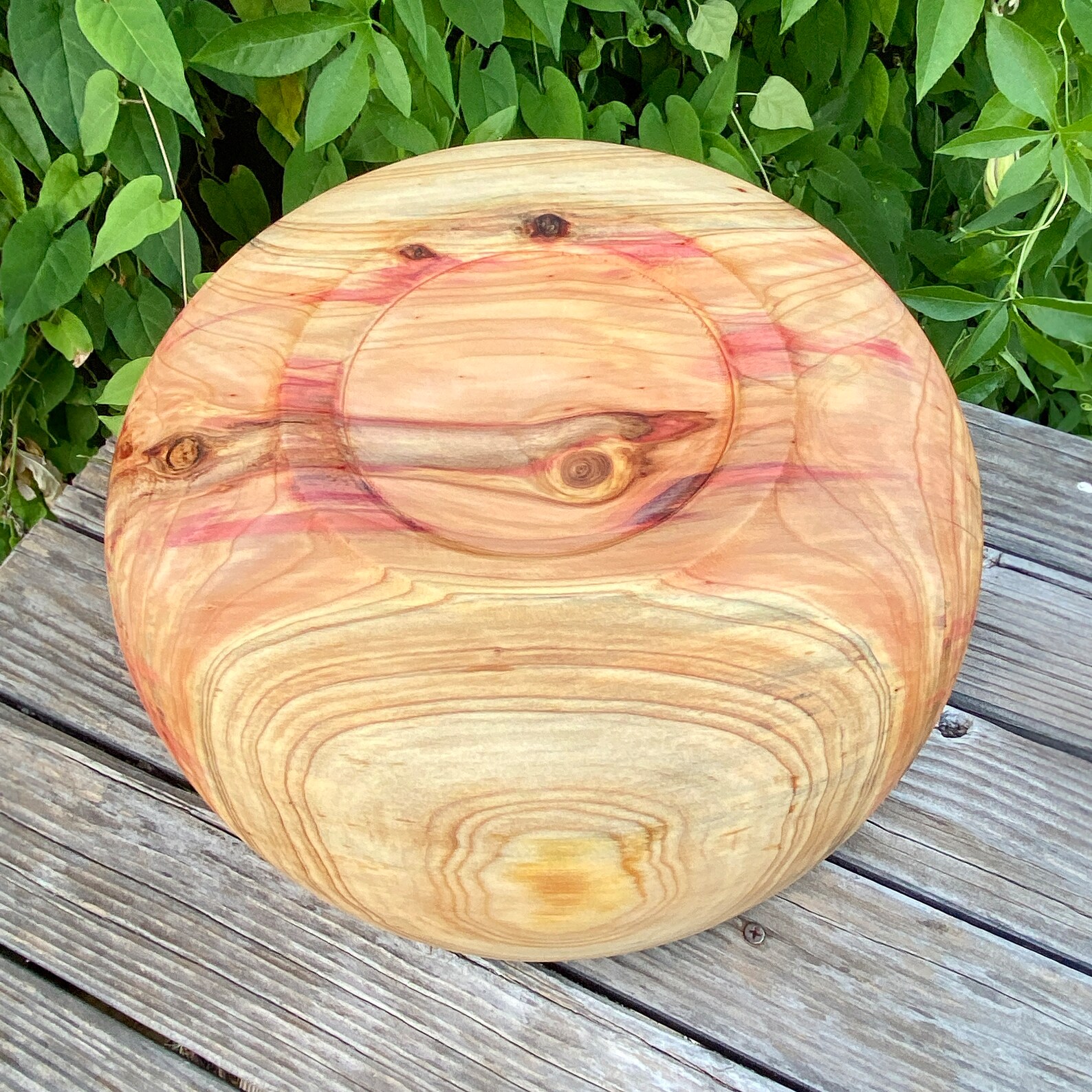 Hand Turned Large Wooden Warped Rim Bowl, Box Elder 15 X 5 3/4, Wood ...