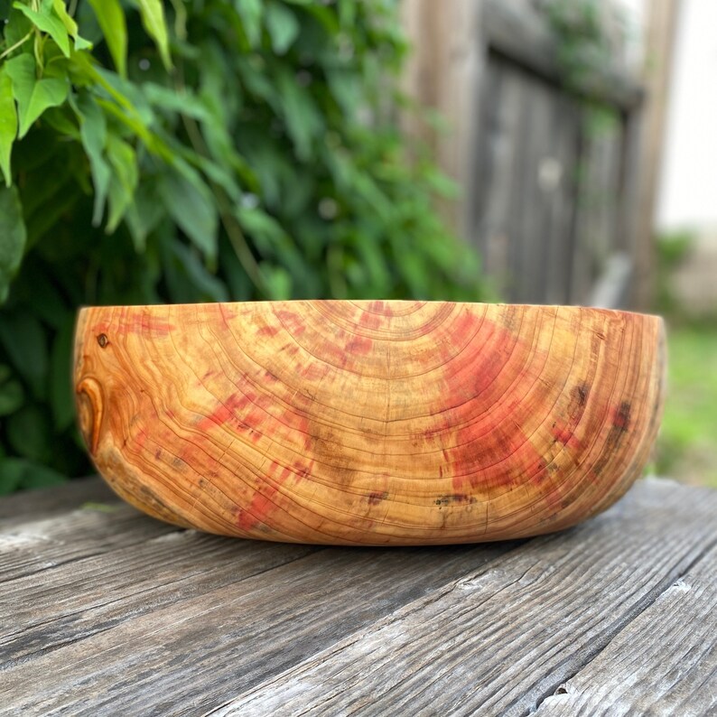 Hand Turned Large Wooden Warped Rim Bowl, Box Elder 15 X 5 3/4, Wood ...