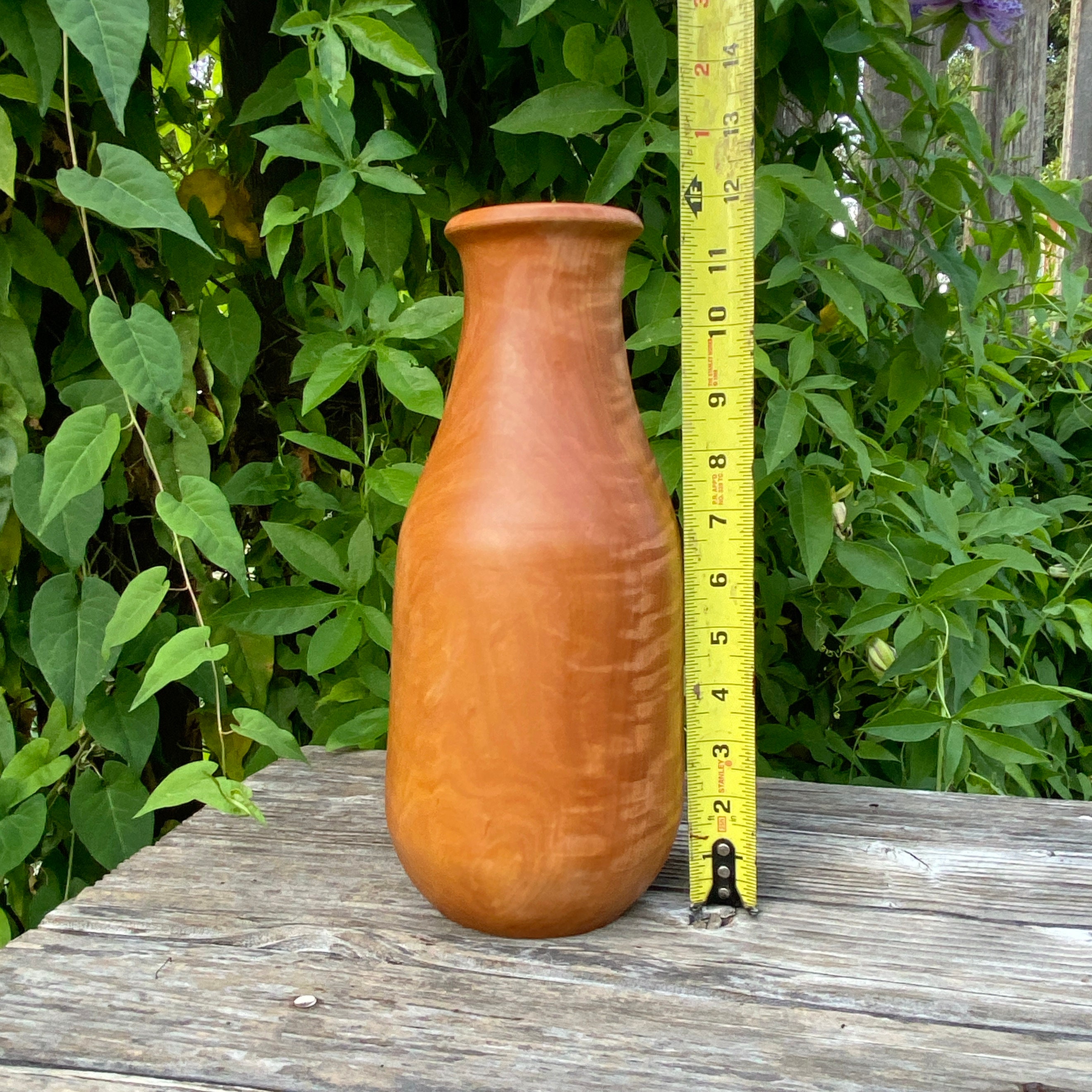 Hand Turned Large Wooden Vase, Bradford Pear 11 3/4" X 5 1/2", Wood ...
