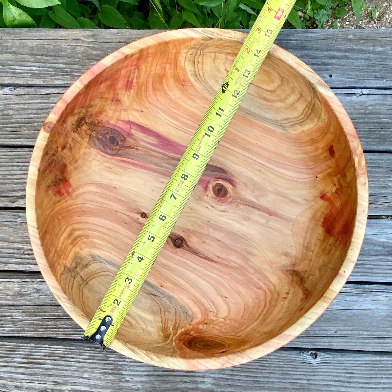 Hand Turned Large Wooden Warped Rim Bowl, Box Elder 15 X 5 3/4, Wood ...