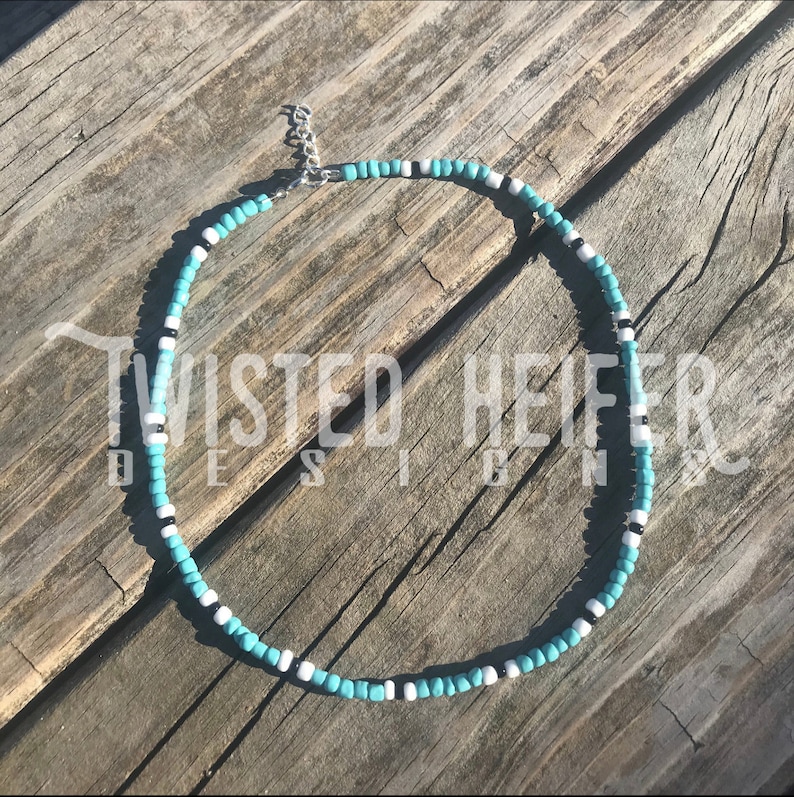 COWBOY Beaded Choker - Etsy
