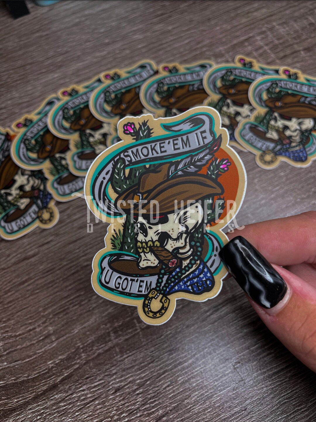 SMOKE ‘EM COWBOY Sticker - Etsy