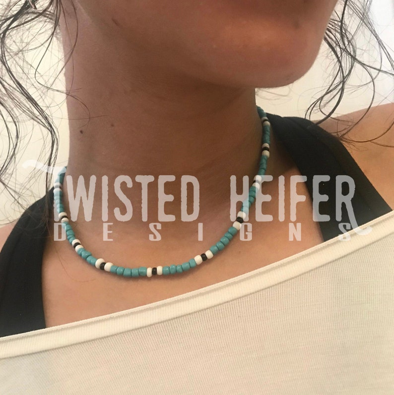COWBOY Beaded Choker - Etsy